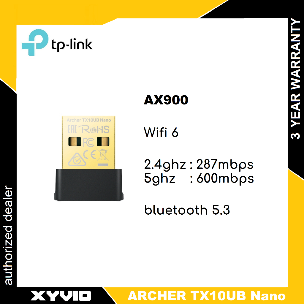 NEW LAUNCH!!! TP-LINK Archer TX10UB Nano Nuevo AX900 Nano Wi-Fi 6 Bluetooth 5.3 USB Adapter ...