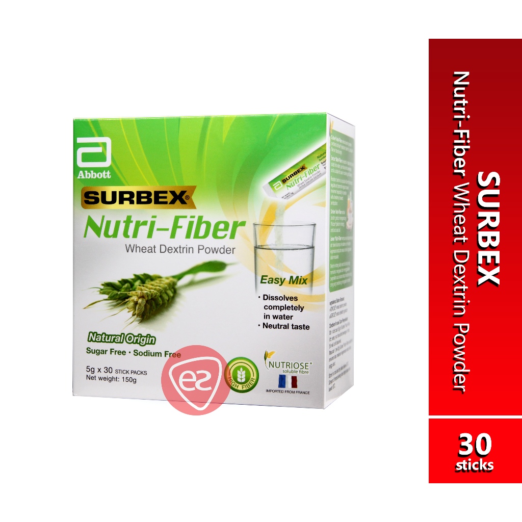 Surbex Nutri-Fiber Wheat Dextrin Powder (Soluble Fiber) 5g x 30 Stick ...