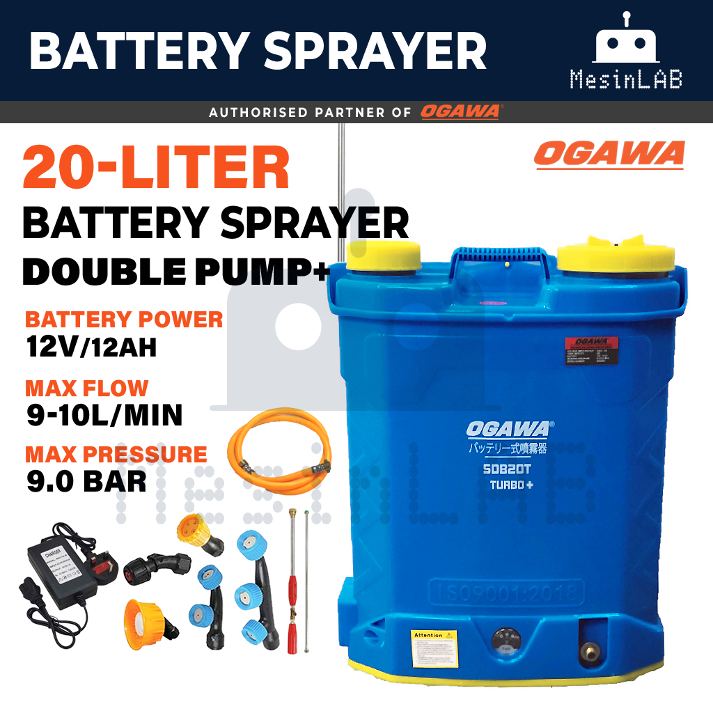 (Twin Pump) Ogawa Battery Sprayer Pump 20L SDB20 Mesin Pam Racun Bateri ...
