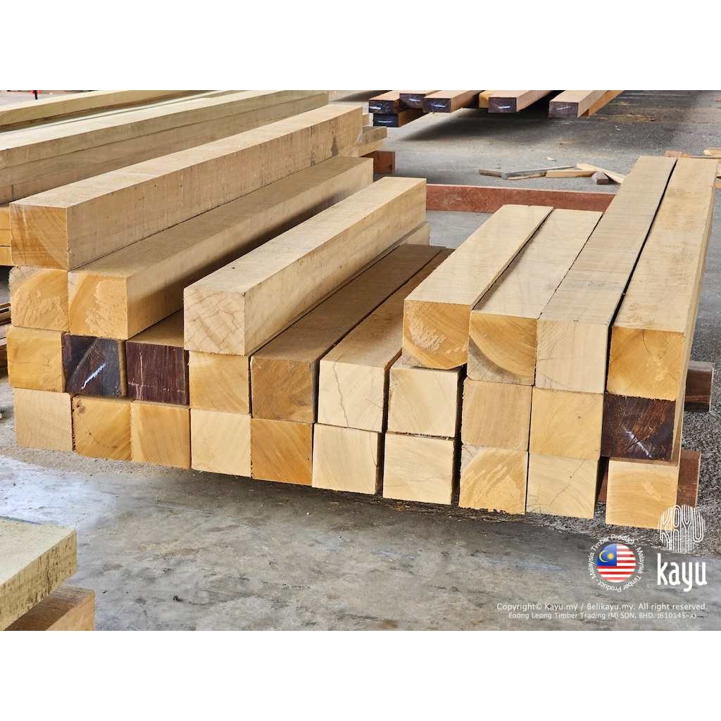 Kayu Chengal Solid Wood 4" x 4" (11 ft) | Shopee Malaysia