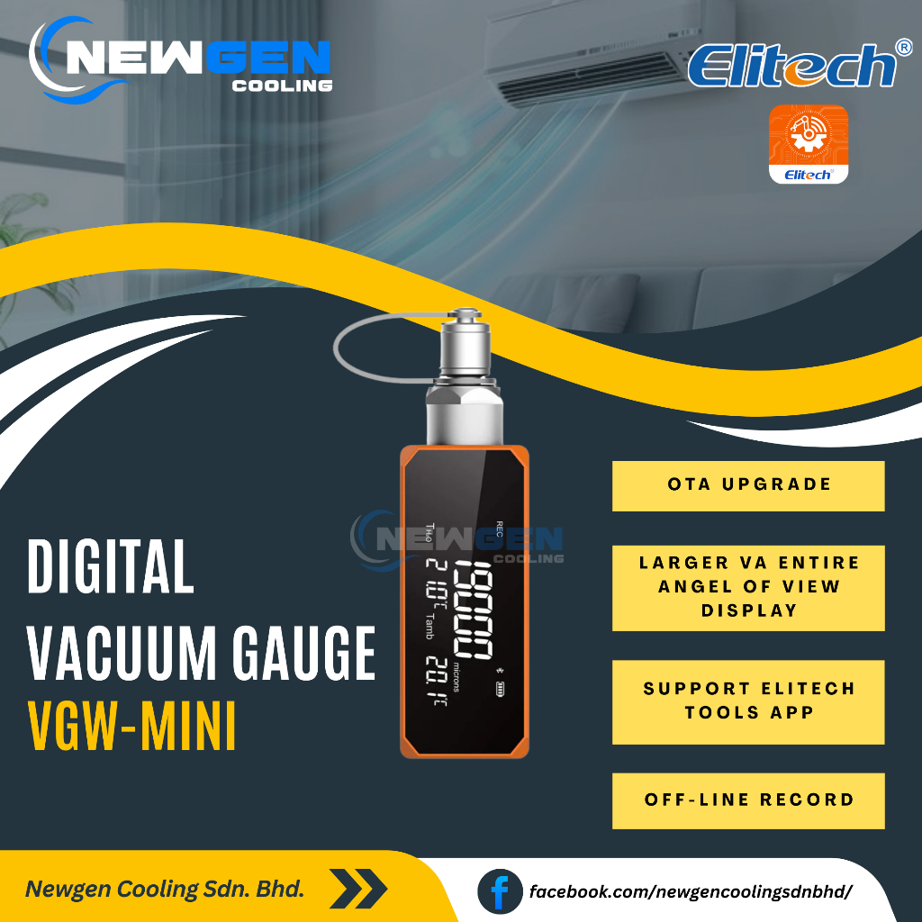 Elitech VGW-MINI Wireless Digital Vacuum Gauge | Shopee Malaysia