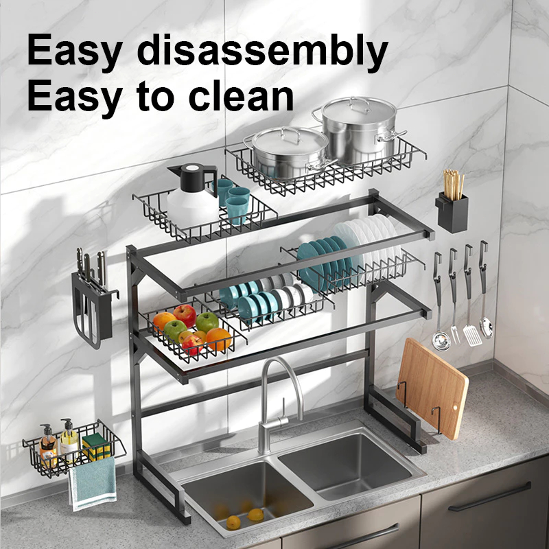 Stainless Steel Rak Pinggan Sinki Dish Rack Rak Dapur Rak Sinki Dapur ...