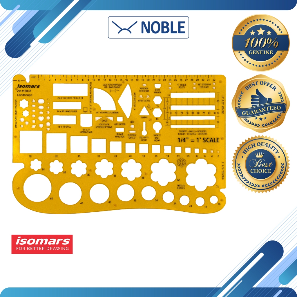 Isomars Landscape Template #6037 - 85 different symbols and shapes (24.8cm) | Shopee Malaysia