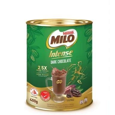 NESTLE MILO Intense dark Chocolate Powder Tin 400g (Exp: 02/02/2026 ...