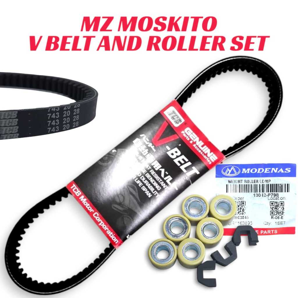 Mz MOSKITO MOSKITO125 V Belt And Drive Roller Set Timing Belt V Belt ...