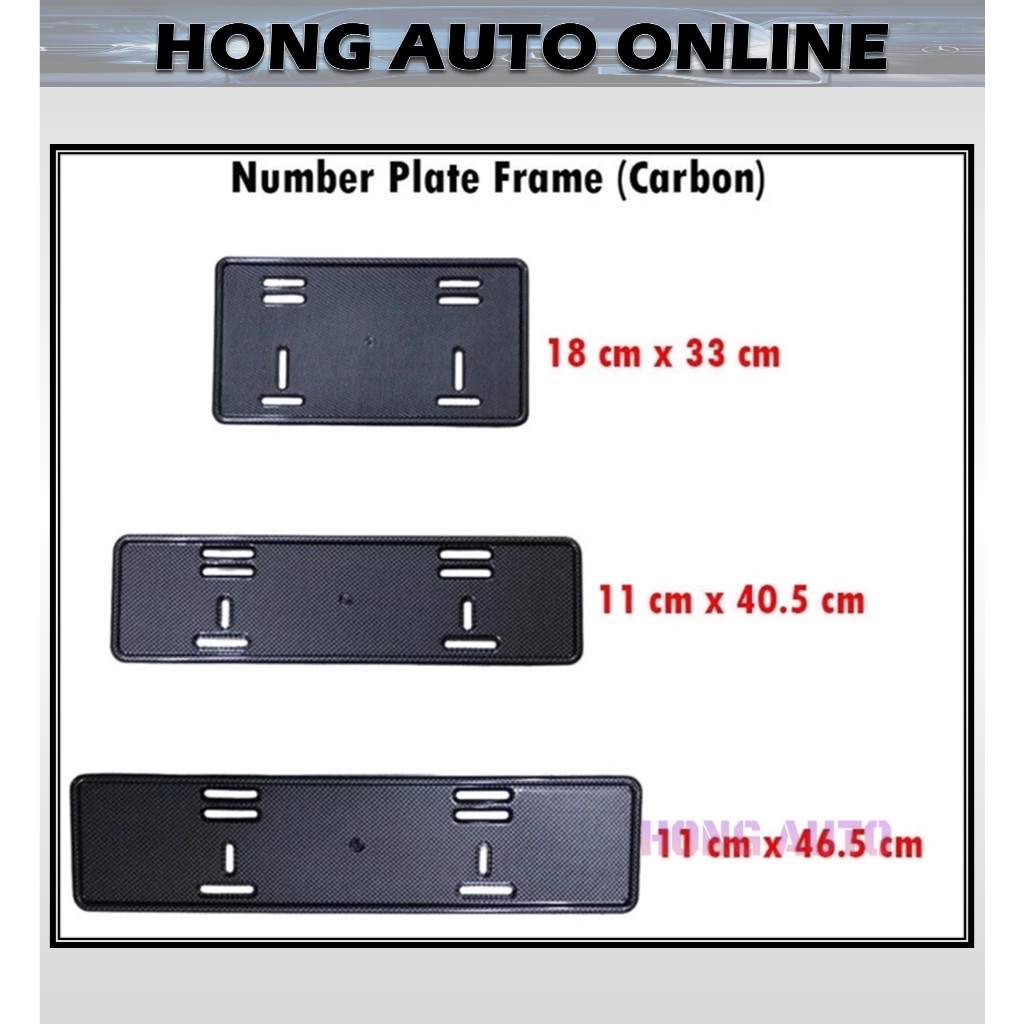 Universal Chrome / Carbon Number Plate Frame (1pc) | Shopee Malaysia