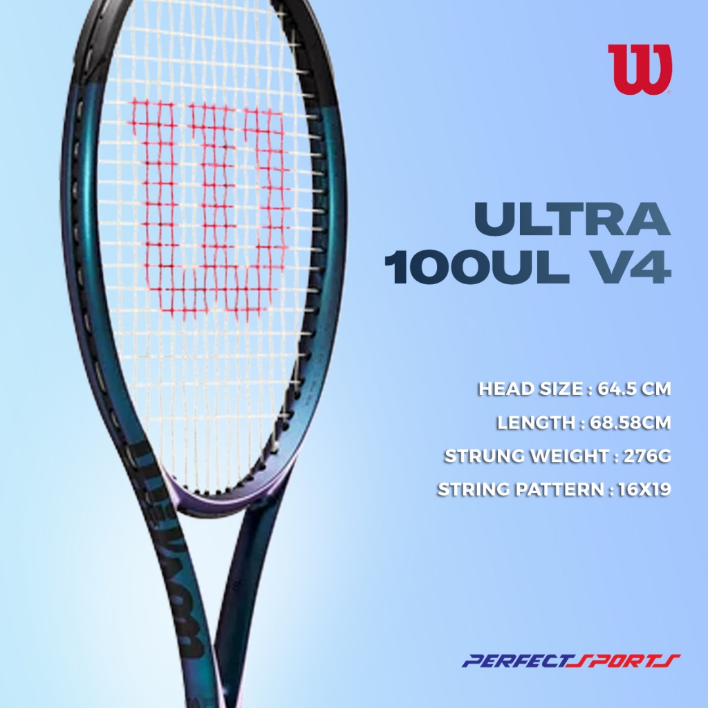 [Free String + Grip] Wilson Ultra 100UL V4 Tennis Racket GRIP1 260G ...