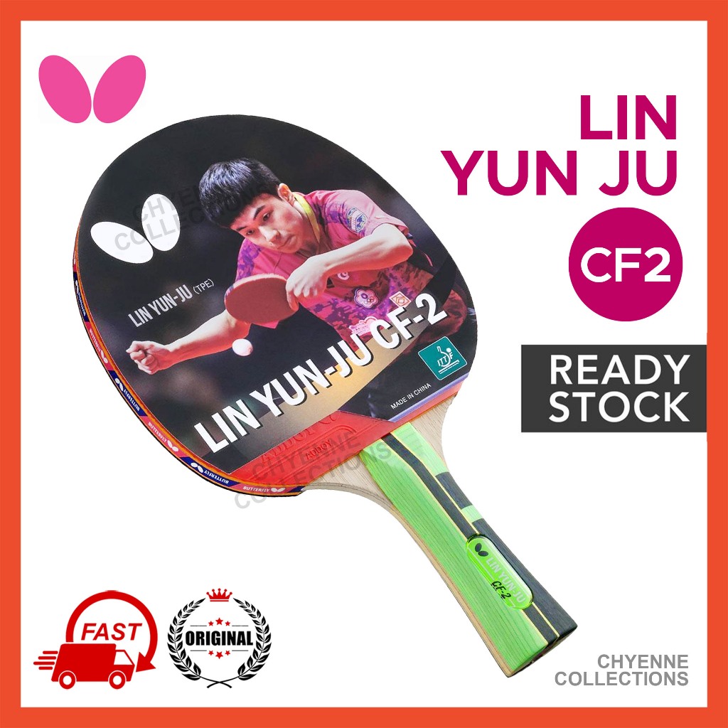ORIGINAL Butterfly Lin Yun Ju CF-2 Hybrid Racket • Carbon Wood Table ...