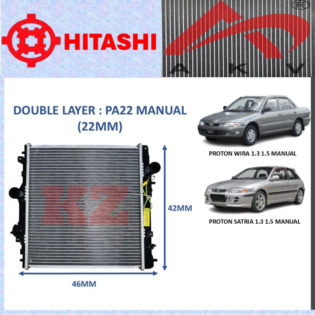 PROTON WIRA SATRIA 1.3 1.5 MANUAL - RADIATOR - PA22 | Shopee Malaysia