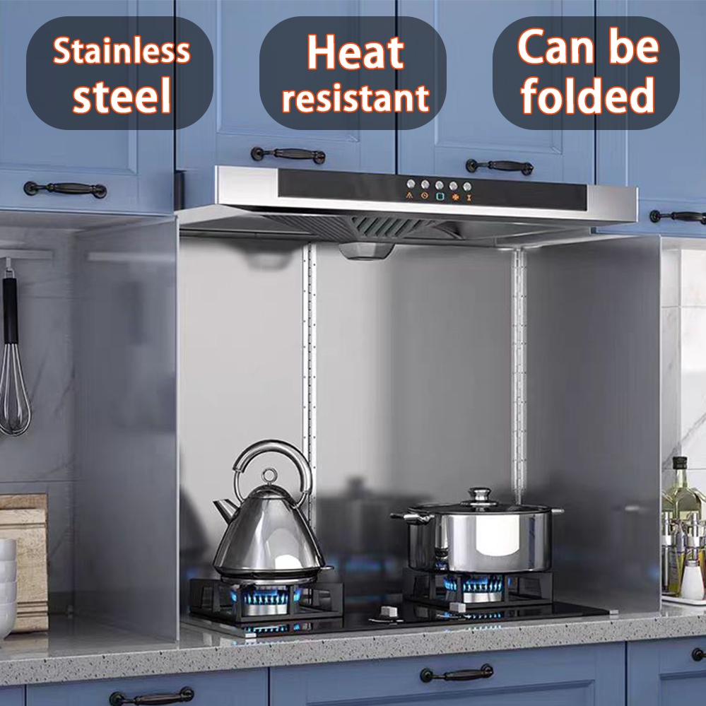 Stainless Steel Anti Oil Baffle Foldable Kitchen Removable Spill Splash ...