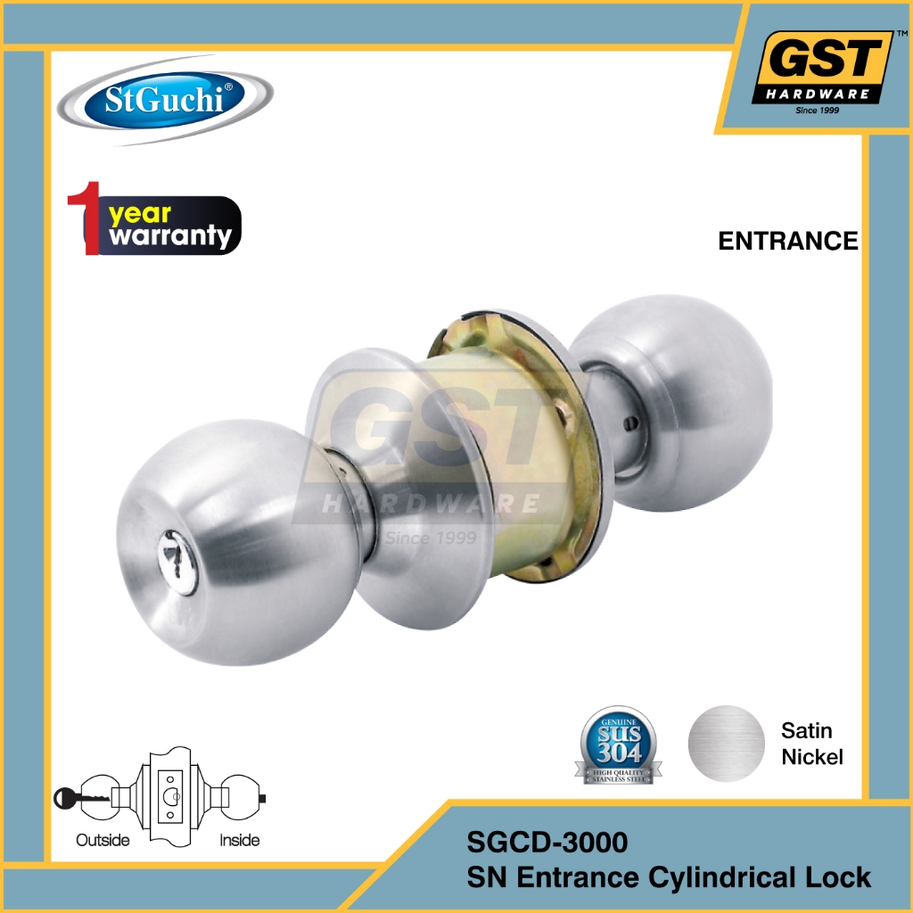 St Guchi SGCD-3000 Cylindrical Lock (Entrance)| St Guchi Cylinder Lock ...