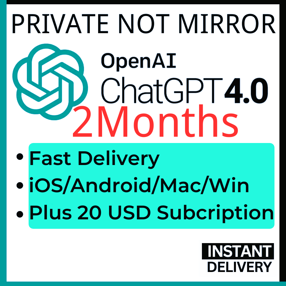 PRIVATE NOT MIRROR NO SHARE [ChatGPT] GPT4 & GPT4o I GPT Plus Plan I ...