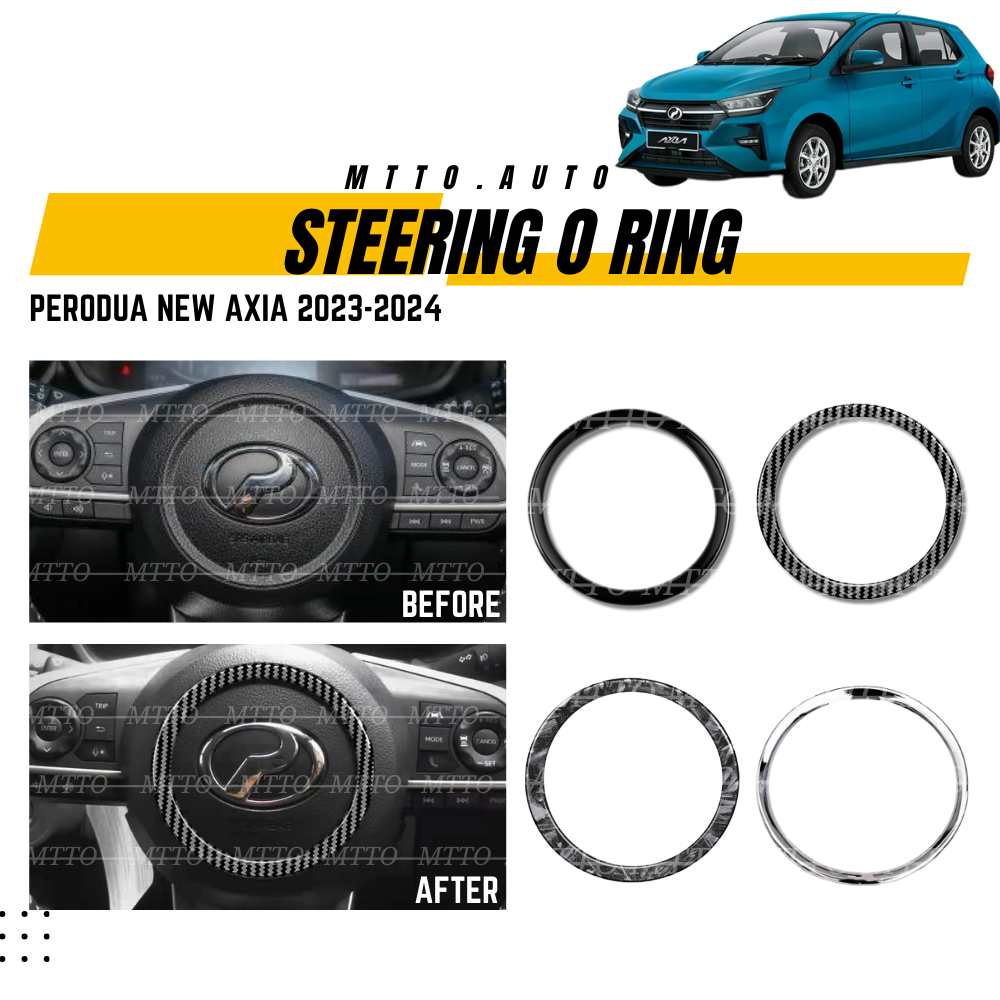 MTTO Perodua New Axia 2023 Interior Steering Wheel O Rings Cover ...