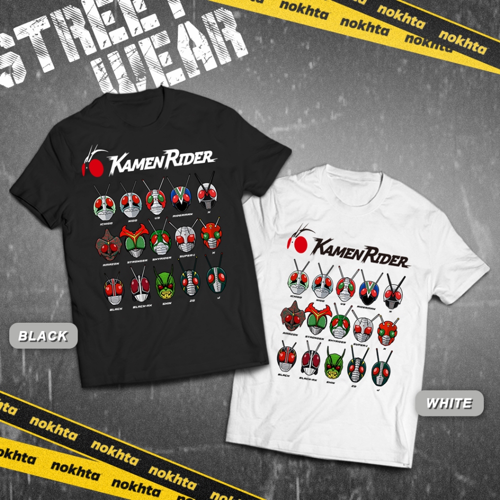 Baju Kamen Rider Era Showa Cotton Lengan Pendek Short Sleeve T-Shirt ...