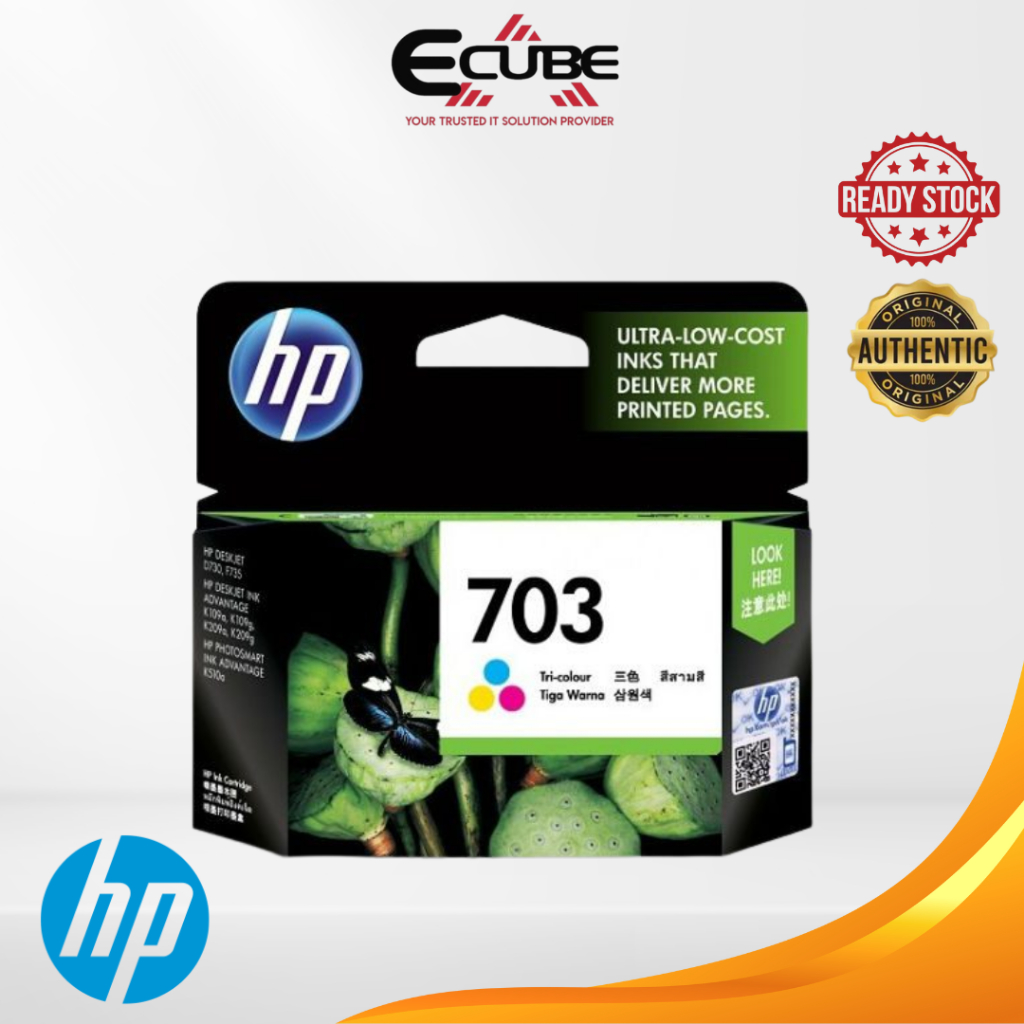 HP 703 TRI COLOR INK CARTRIDGE | Shopee Malaysia