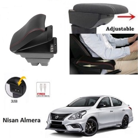 Nissan Almera Arm Rest Usb Port Armrest Center Console Box Storage ...