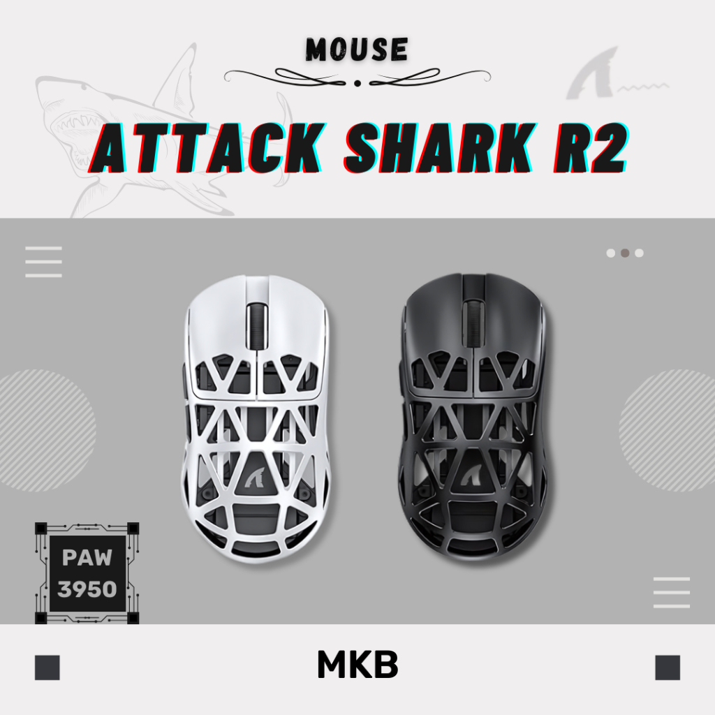 Attack Shark R2 Magnesium Alloy Super Light 8KHz Polling Rate Wireless ...