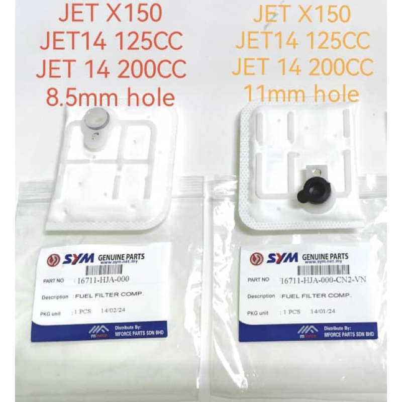 SYM JET X150 JET14 125cc 200cc FUEL FILTER PETROL FILTER FUEL PUMP ...