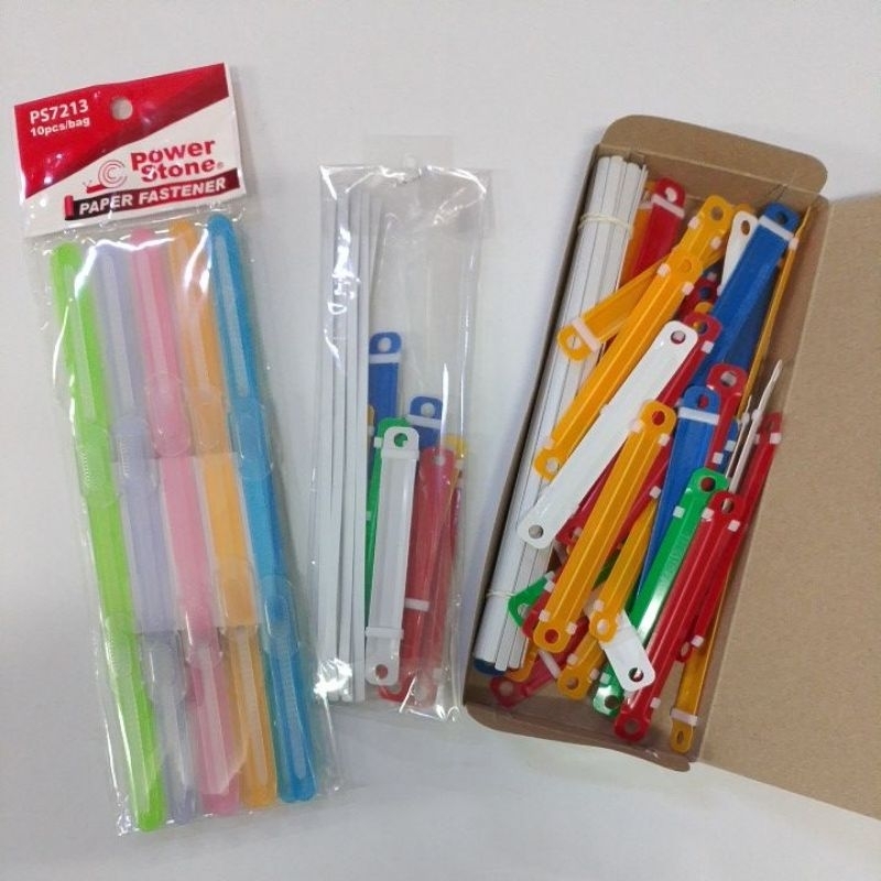 paper fastener plastic paper fastener colourful flat file clip plastic ...