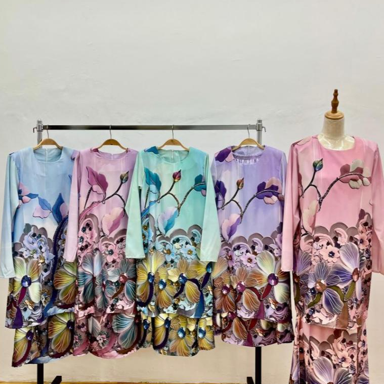 BAJU KURUNG BUNGA BESAR - MANGO SILK 20D | Shopee Malaysia