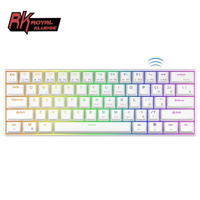 RK61 Royal Kludge Bluetooth 5.0 & USB C Dual Mode RGB Backlit Mechanical Keyboard | Shopee Malaysia