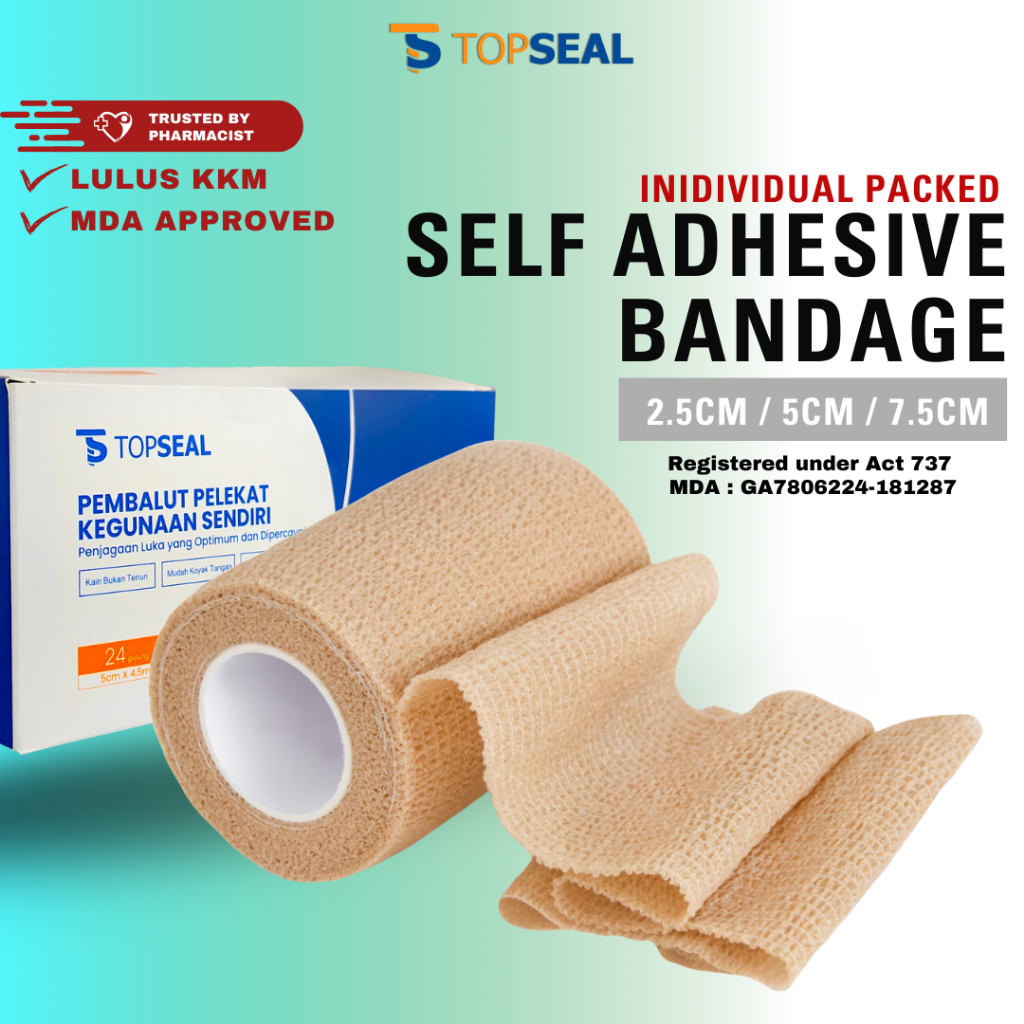 [LULUS KKM] Self Adhensive Bandage Premium Quality Elastic Bandage ...