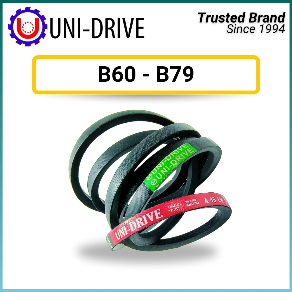 UNI-DRIVE V Belt B60 B61 B62 B63 B64 B65 B66 B67 B68 B69 B70 B71 B72 B73 B74 B75 B76 B77 B78 B79 ...