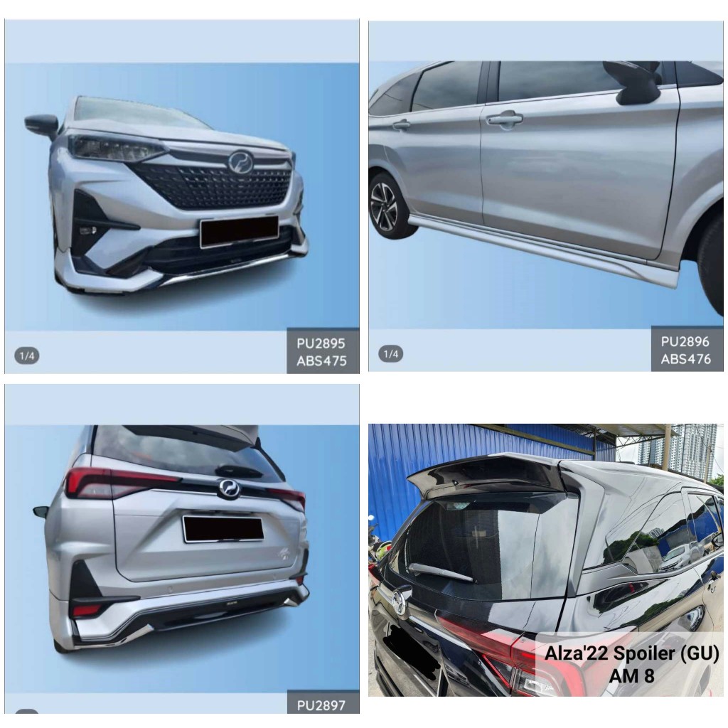 Perodua New Alza 2nd Generation 2022 Gear Up Body Kit PU Ready Stock ...