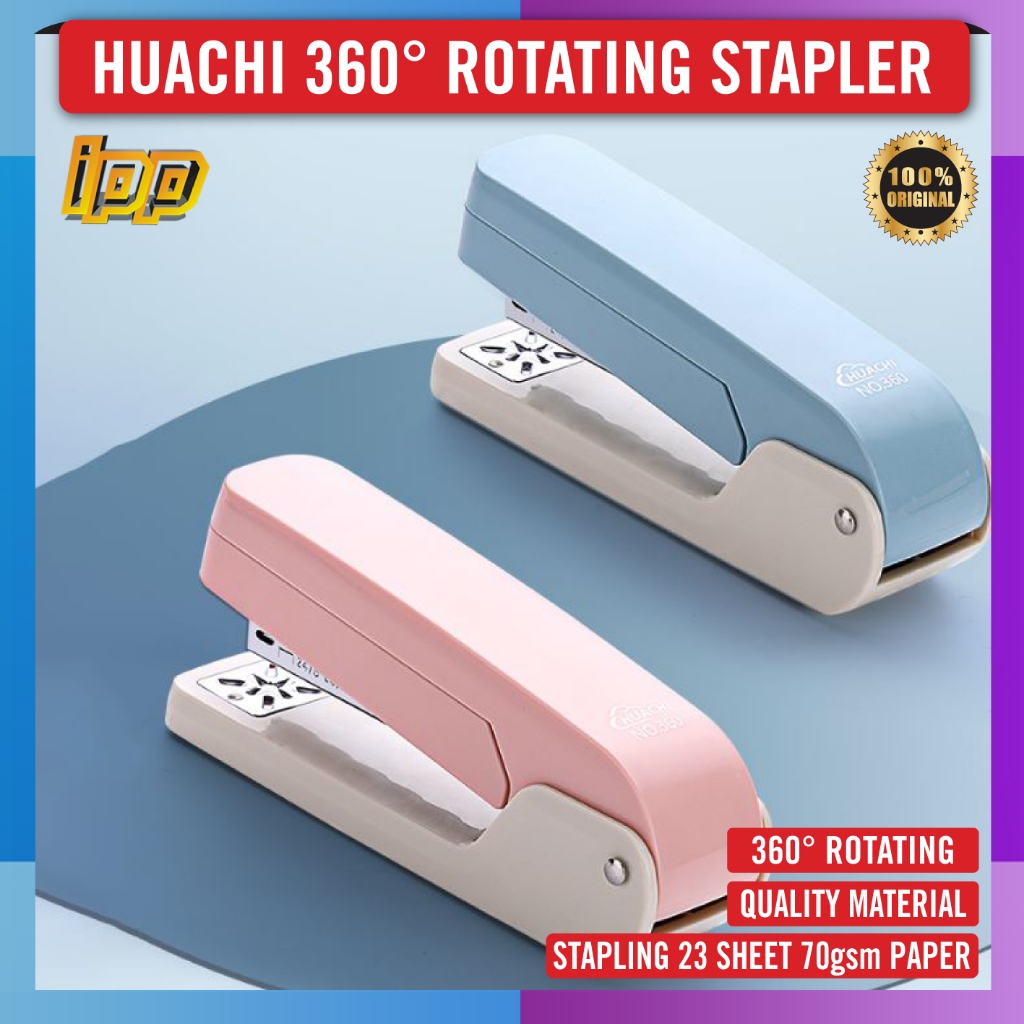 Huachi 360° Rotating Stapler / Quality Stapler (24/6 staples) | Shopee ...