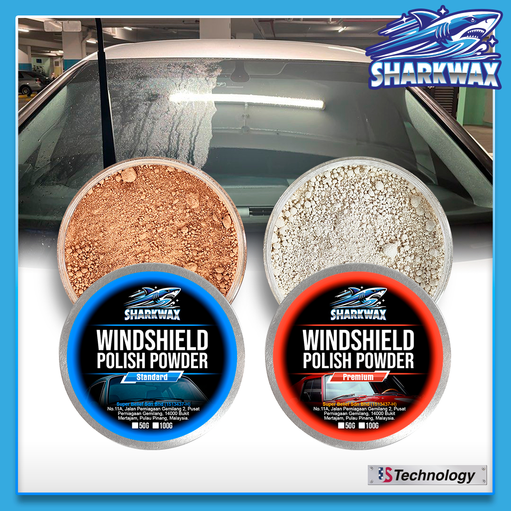 SharkWax Windshield Polish Powder Watermark Remover Powder Glass ...