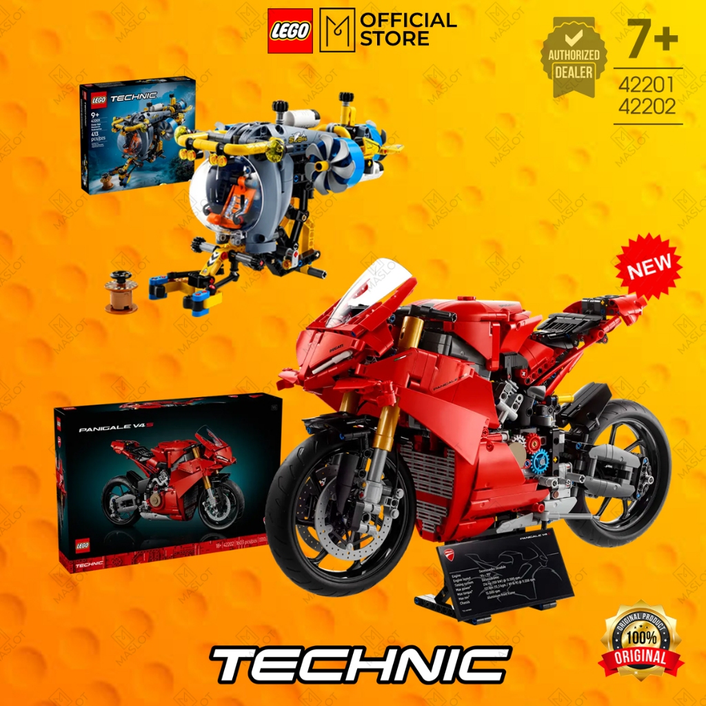 LEGO TECHNIC Deep-Sea Research Submarine 42201 / Ducati Panigale V4 S ...