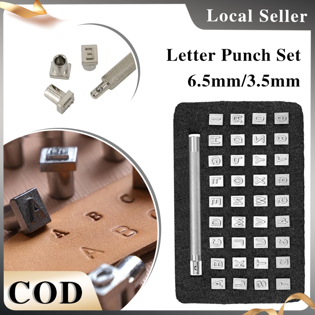 36Pcs Steel Metal Letter Punch Tool Set Number And Capital Letter Stamp ...