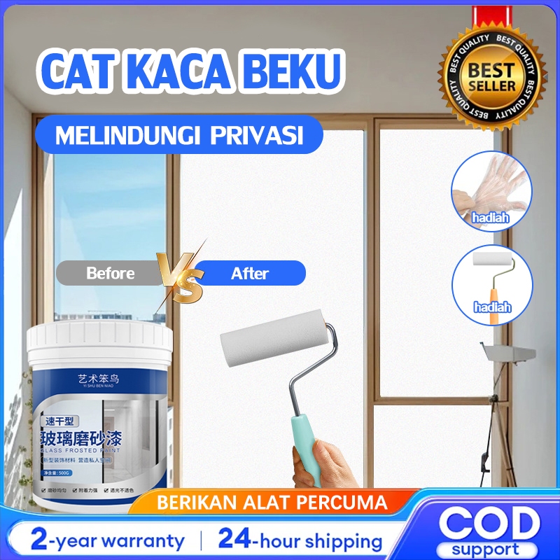 【Harga terendah di Internet】Frosted glass Paint window privacy Easy ...