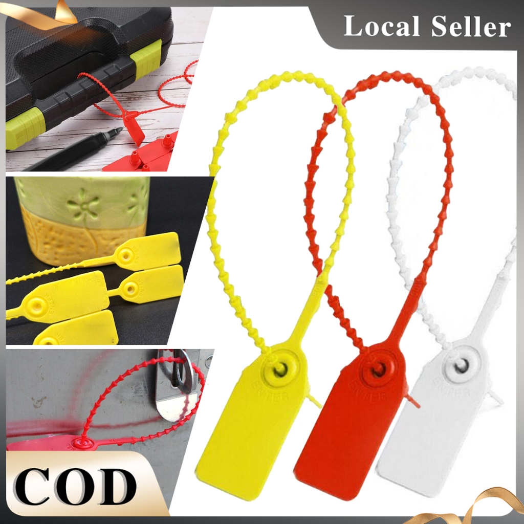 100PCS Serial Numbered Plastic Seals Anti Tamper Security Zip Ties ...
