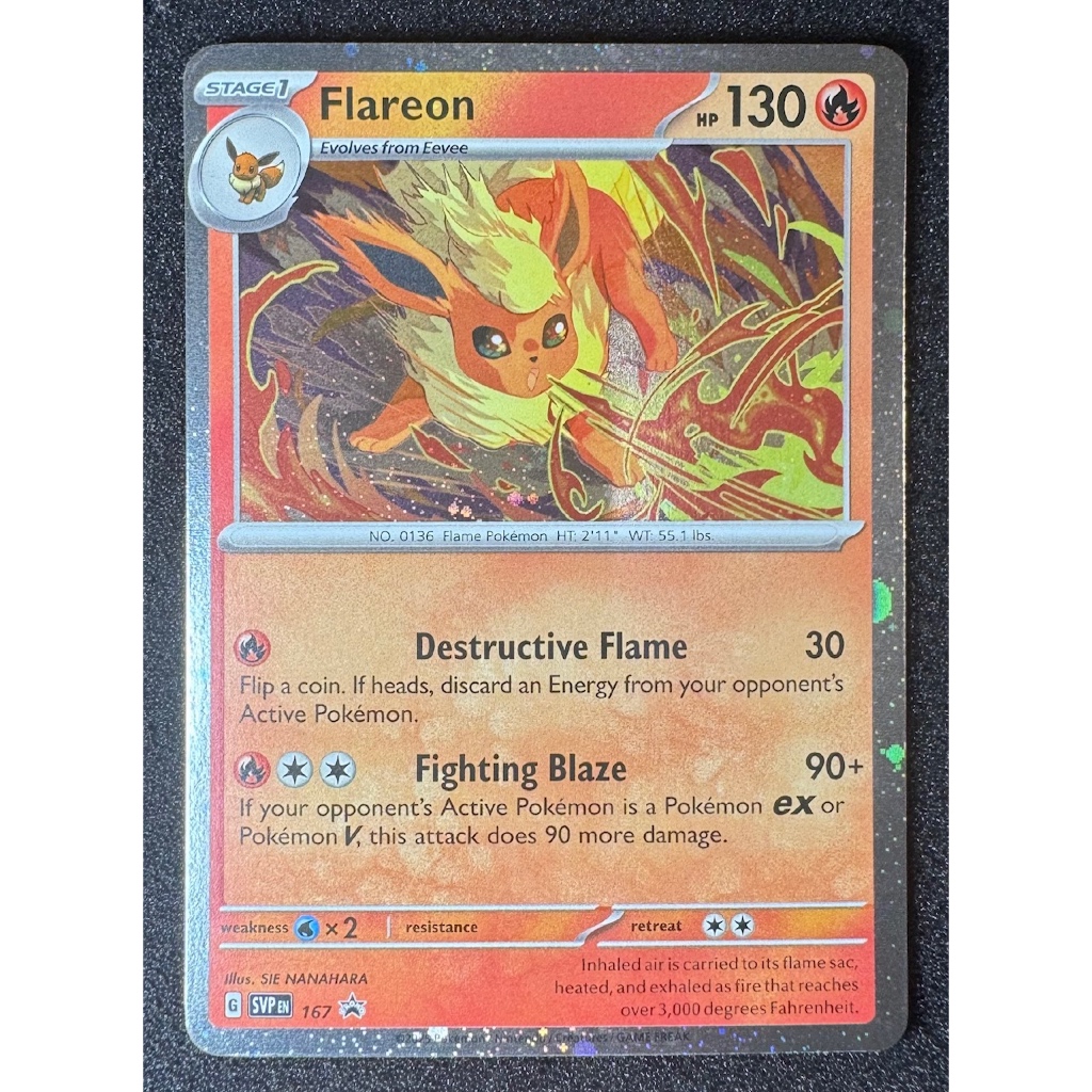 2025 Pokemon Svp En-Sv Black Star Promo 167 Flareon Prismatic ...