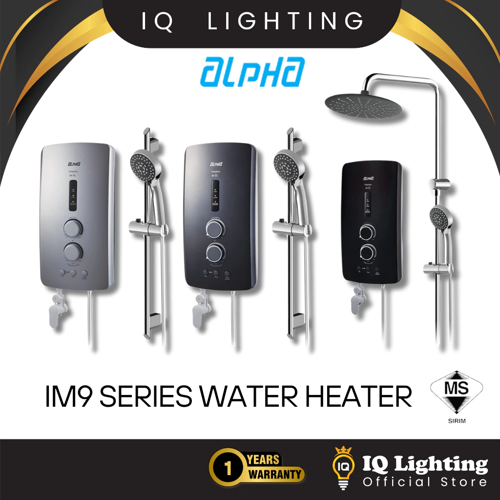 🔥FREE SHIPPING🔥 ALPHA Hot Shower Instant Water Heater with Pump (IM9I / IM9I PLUS / SMART18I ...
