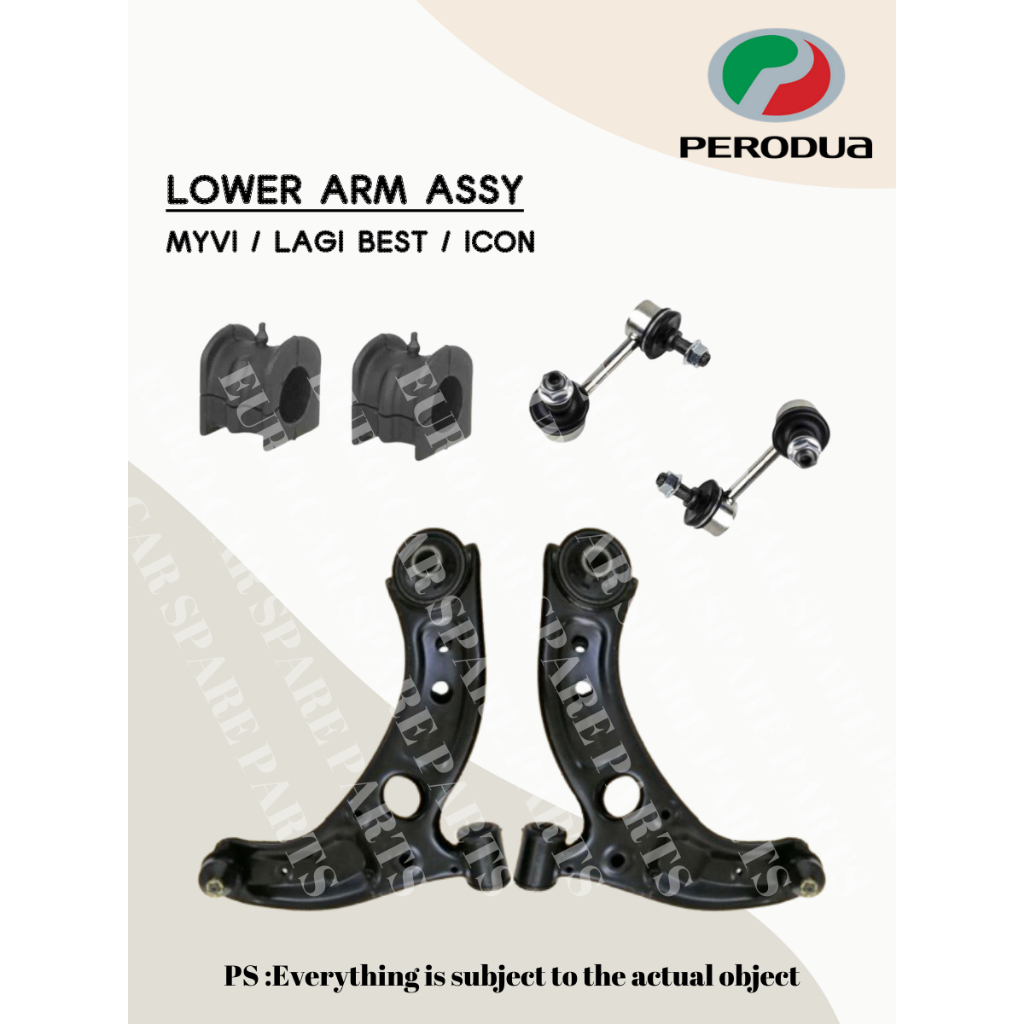 (6 MONTHS WARRANTY) LOWER ARM + ABSORBER LINK + STABERLIZER BUSH ...