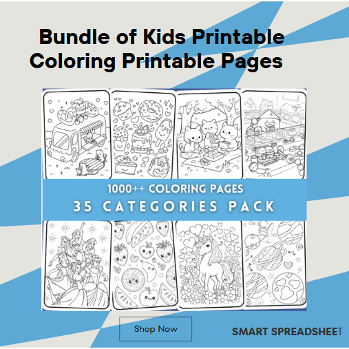Bundle of Kids Printable Coloring Printable Pages | Shopee Malaysia