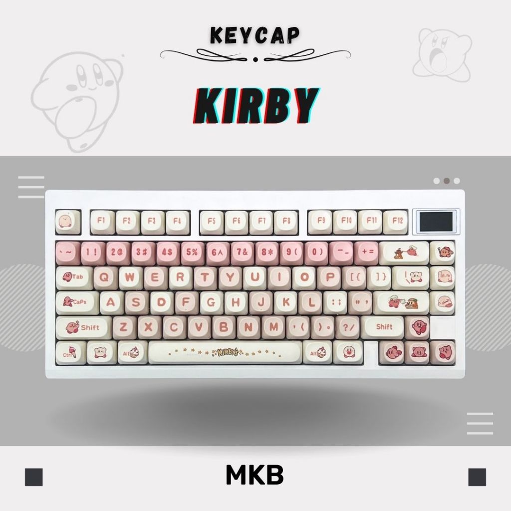 MKB Kirby PBT Dye Sublimation MOA Profile Keycap Set for Mechanical ...