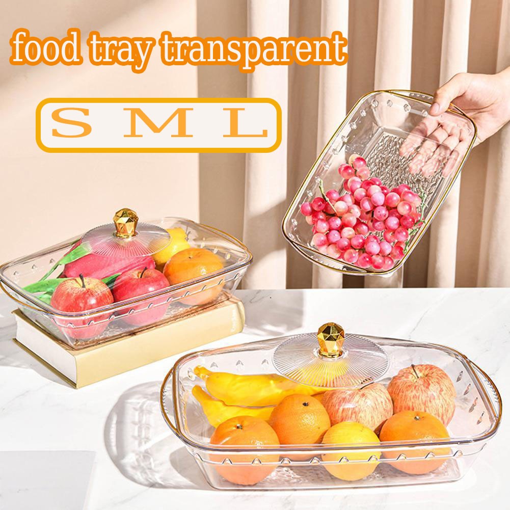 Food Tray Transparent With Lid Buffet Tray Set Tray Food Container ...