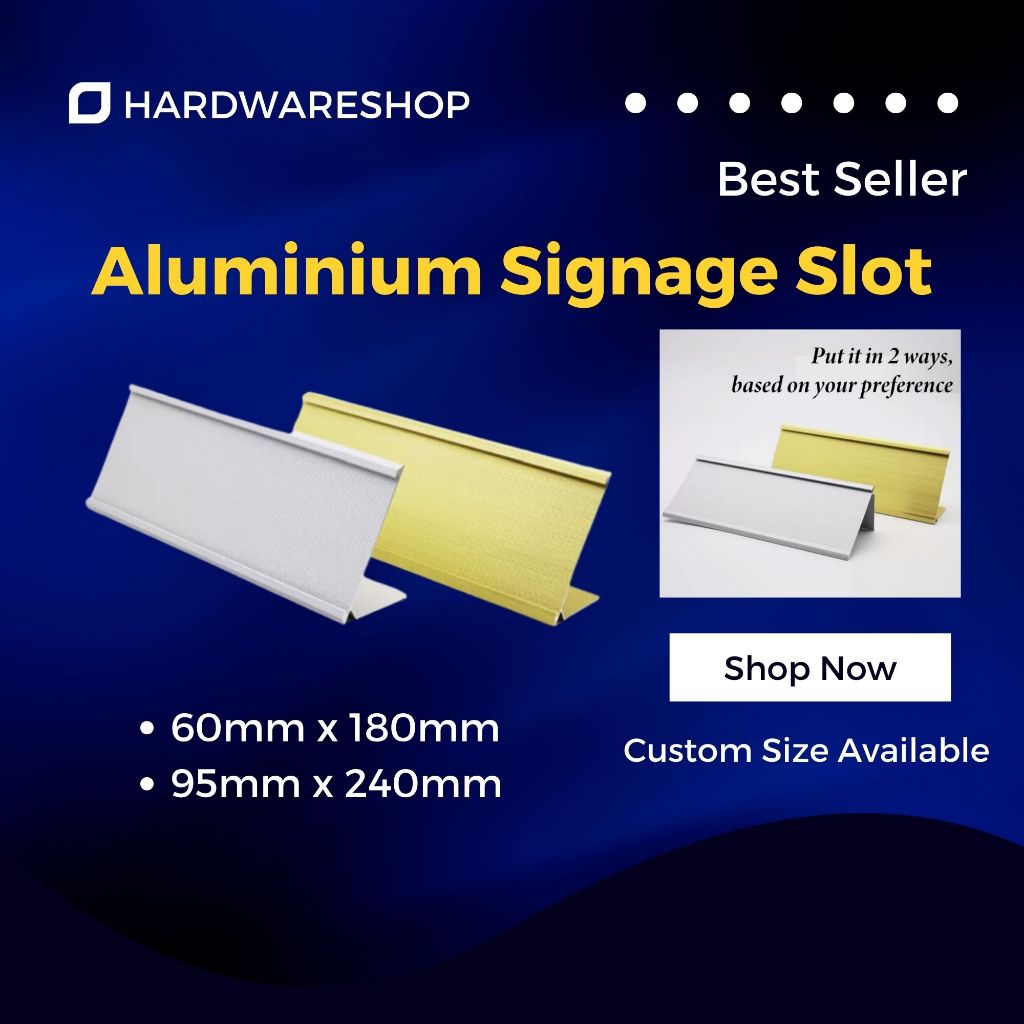 L shaped Stand Signage Aluminum Alloy Name Desk Plaque Desk Plaque ...