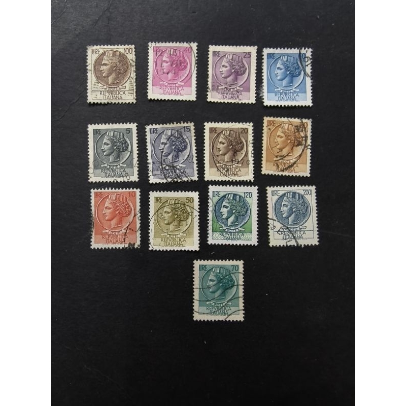 W05 Italy older definitive stamps 13 v used | Shopee Malaysia