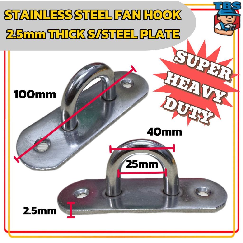 STAINLESS STEEL D-TYPE FAN HOOK [ HEAVY DUTY ] | FAN HOOK | CEILLING ...
