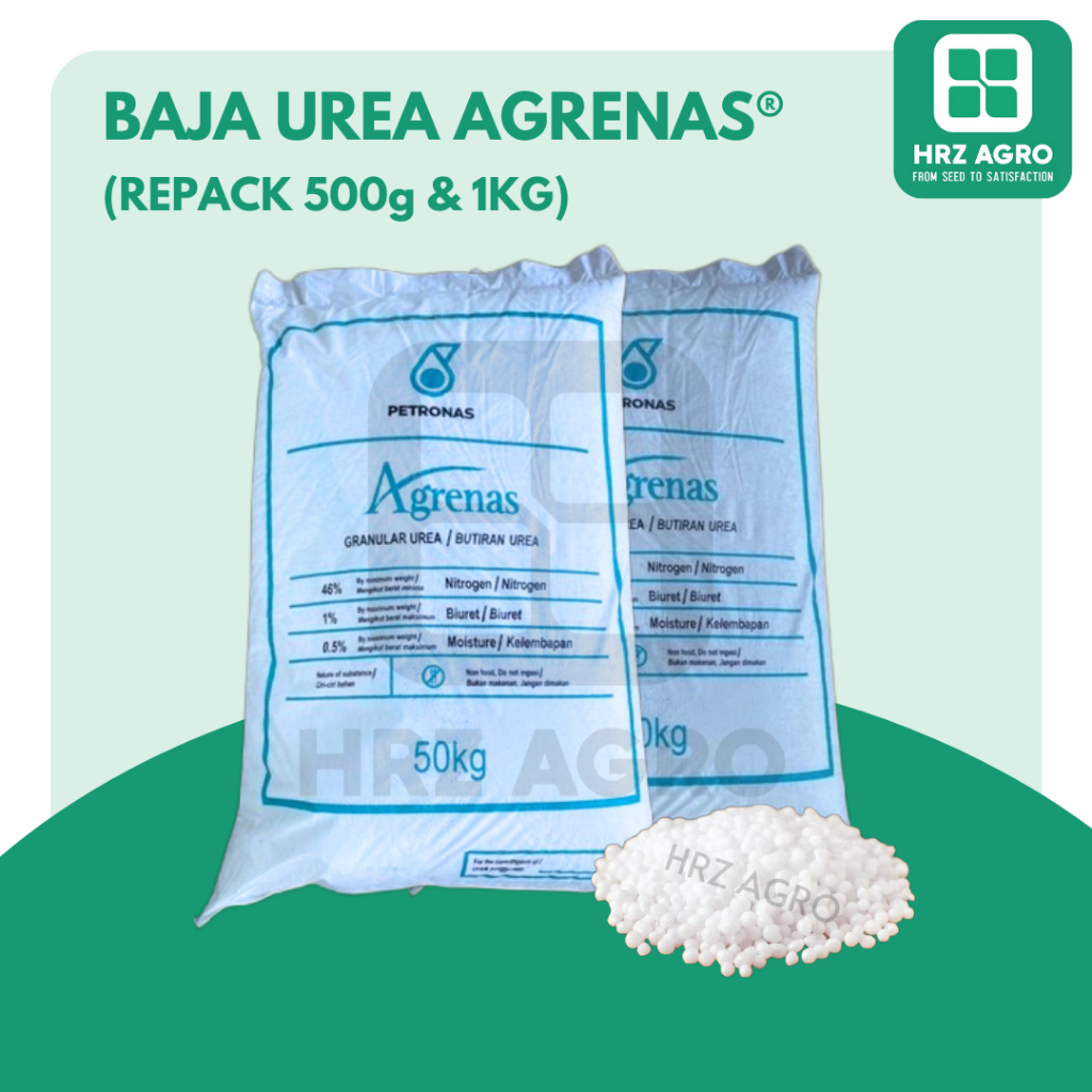 Baja Daun / Baja Urea Agrenas Repack 500g & 1KG / Urea Fertiliser / 46% ...
