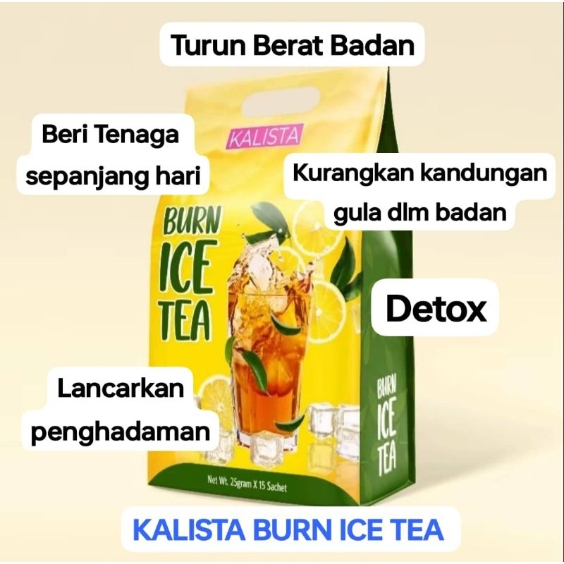 Kalista Burn Ice Tea 10 sachet /pack(fatburner , slimming , detox ...