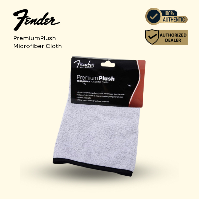 Fender Premium Plush Microfiber Instrument Guitar Polish Cloth (Micro ...