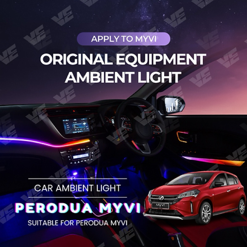 [Perodua Myvi Gen 3] OEM Interior RGB LED Ambient Light | Shopee Malaysia