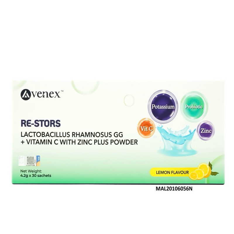 Avenex Re-Stors Lactobacillus Rhamnosus GG + Vitamin C with Zinc Powder ...