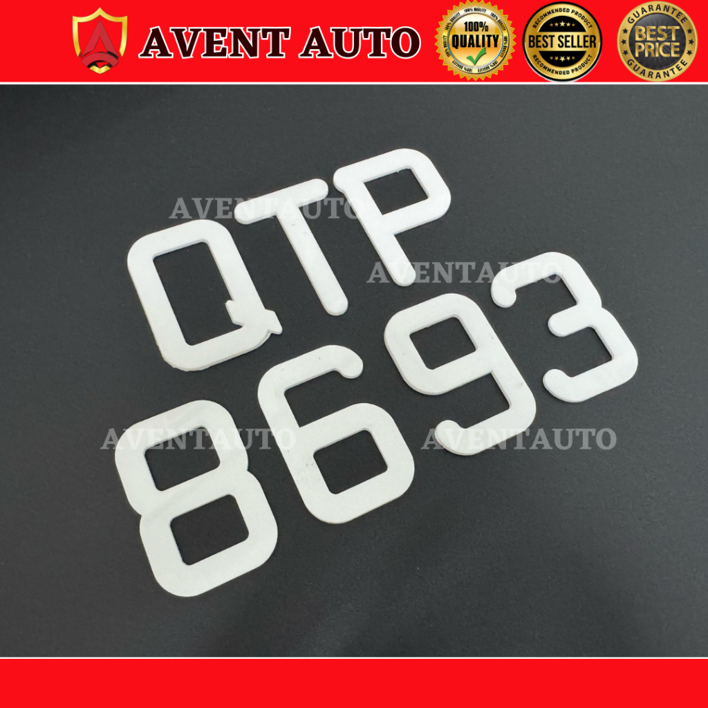 (C20) Car Plate Number Alphabet / Number Plate Kereta Standard Font ...