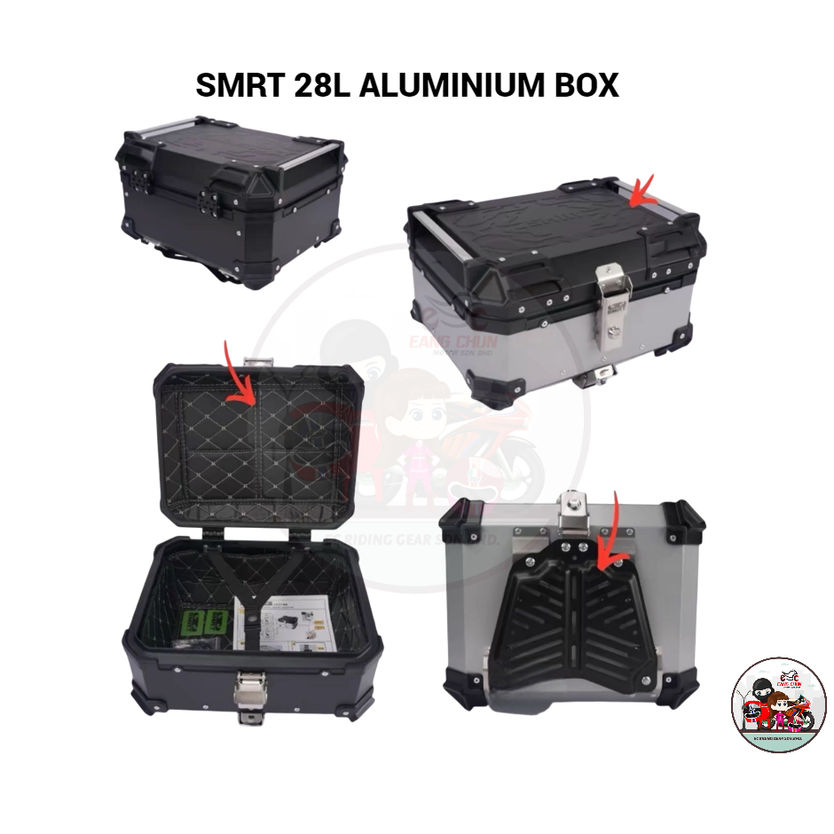 SMRT ALUMINIUM BOX 28L TOP BOX | Shopee Malaysia
